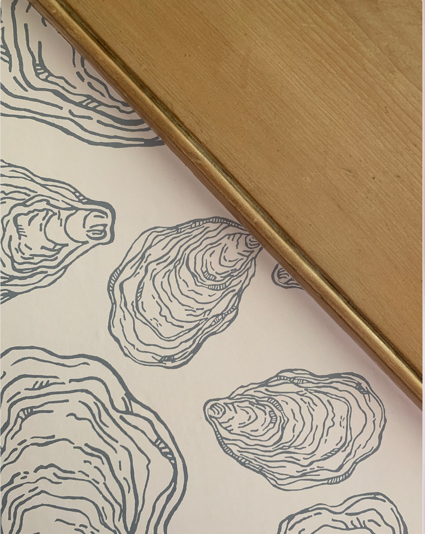 Oyster Shell Wallpaper - Grey and Beige | Laughing Gull Hill